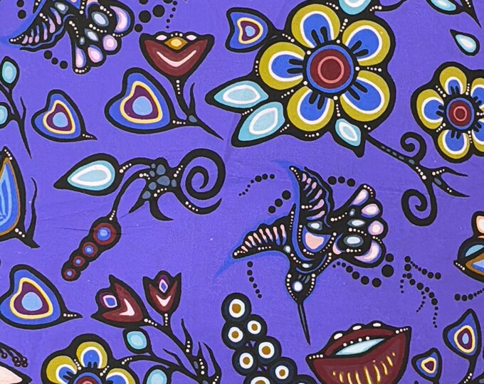 Jackie Traverse Ojibway Florals Cotton 60" Wide- First Nations Fabric ...