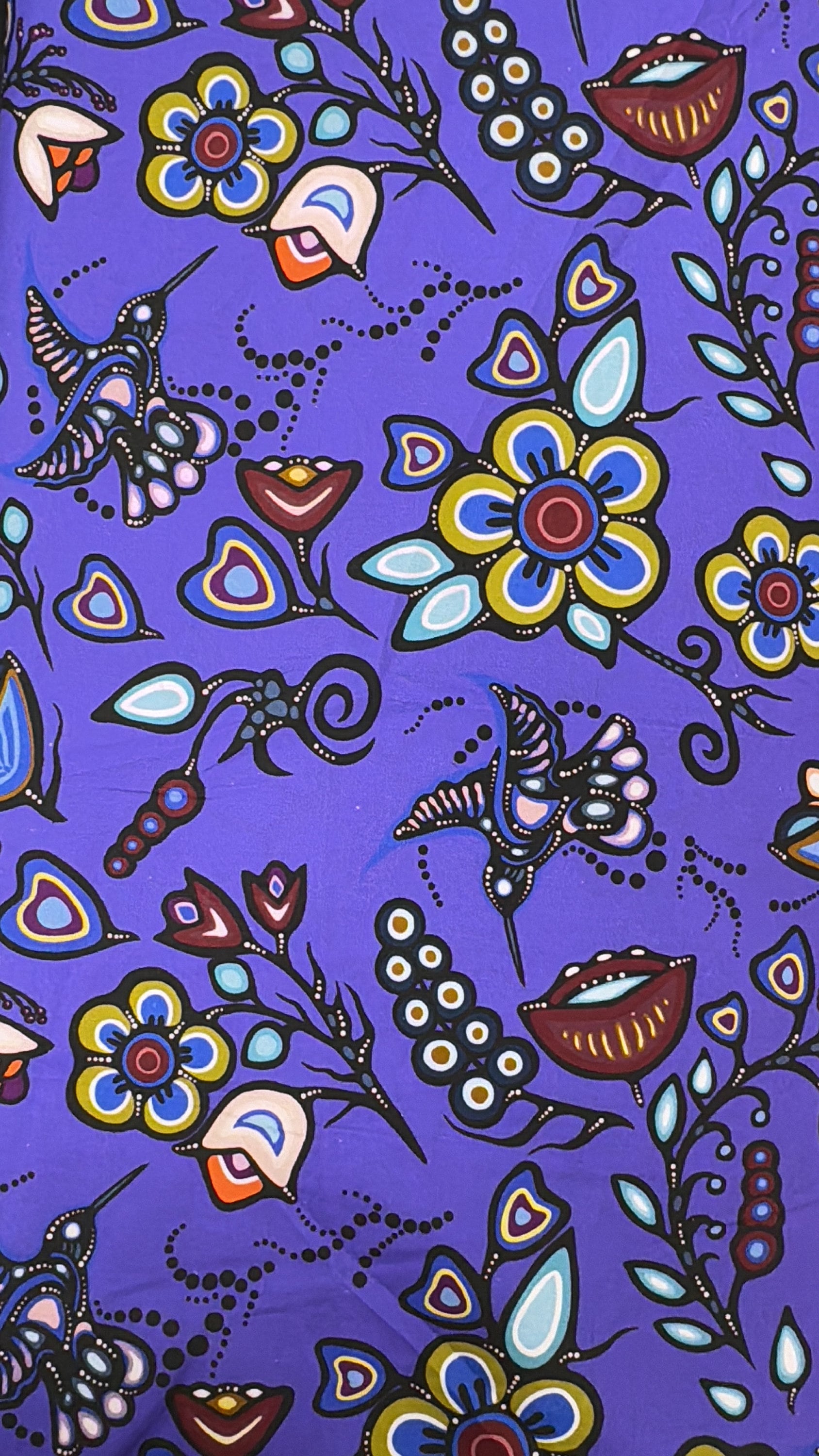 Jackie Traverse Ojibway Florals Cotton 60" Wide- First Nations Fabric ...