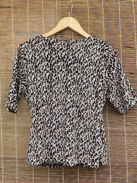 Sheer Velvet Leopard Print Top in Sage Green & Brown - Etsy
