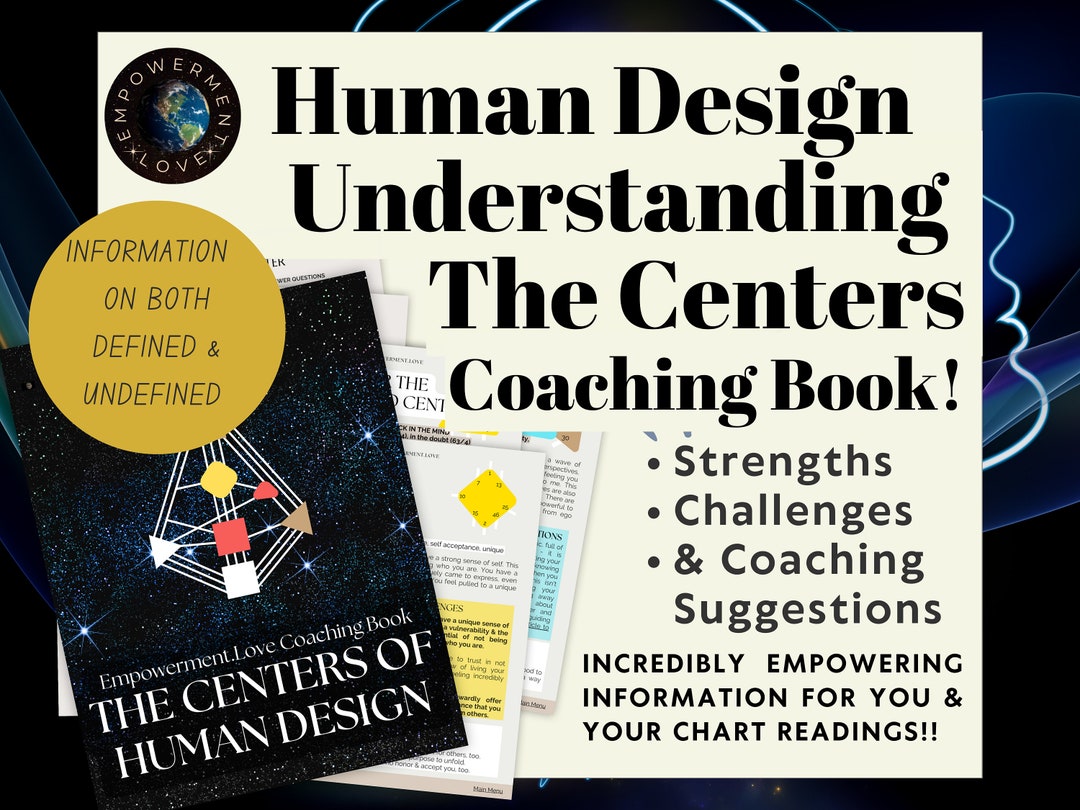 Human Design Centers Coaching Book, Empowered Chart Reading, Understand ...