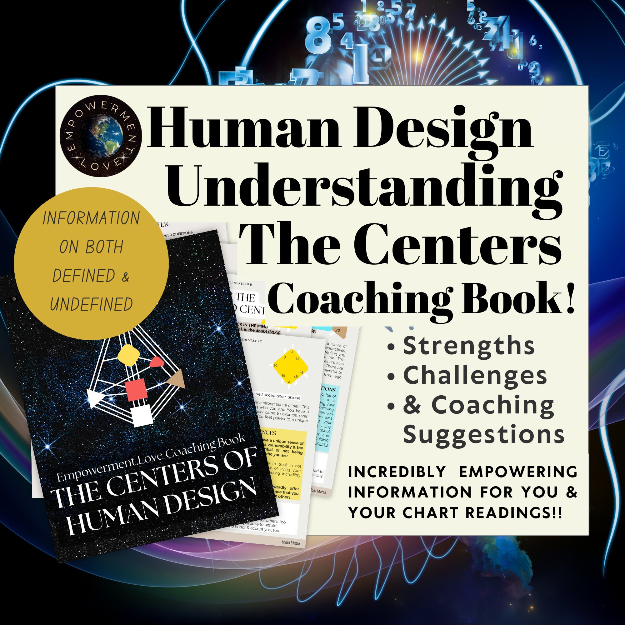 Human Design Centers Coaching Book, Empowered Chart Reading, Understand ...