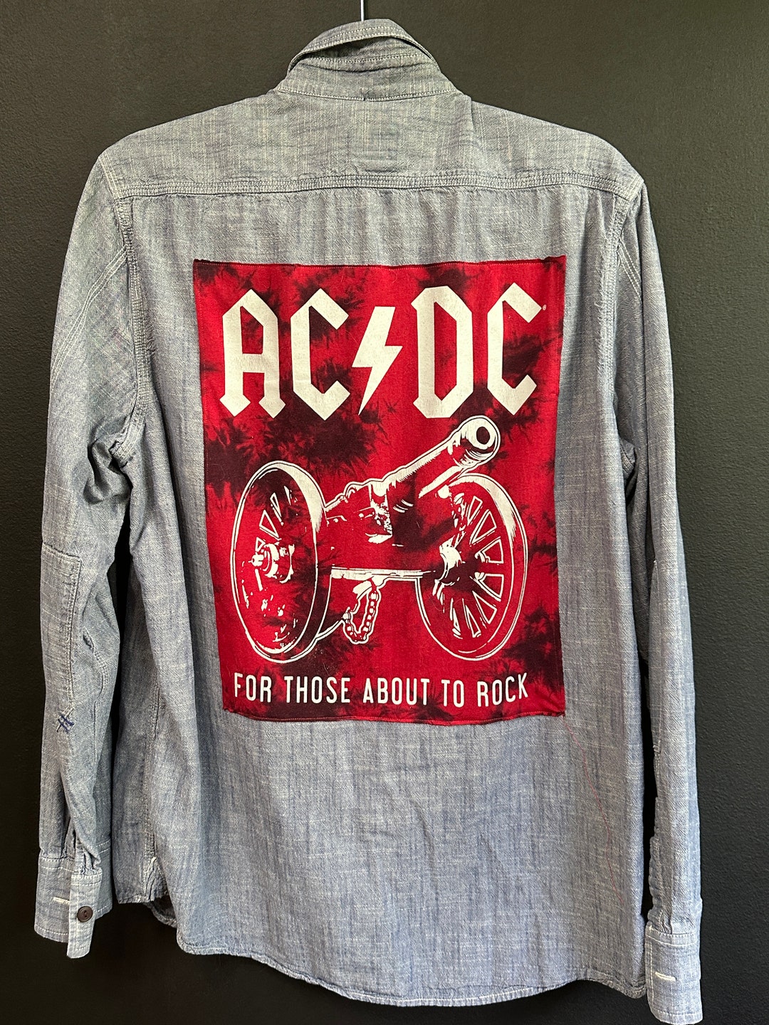 AC/DC Denim Shirt - Etsy