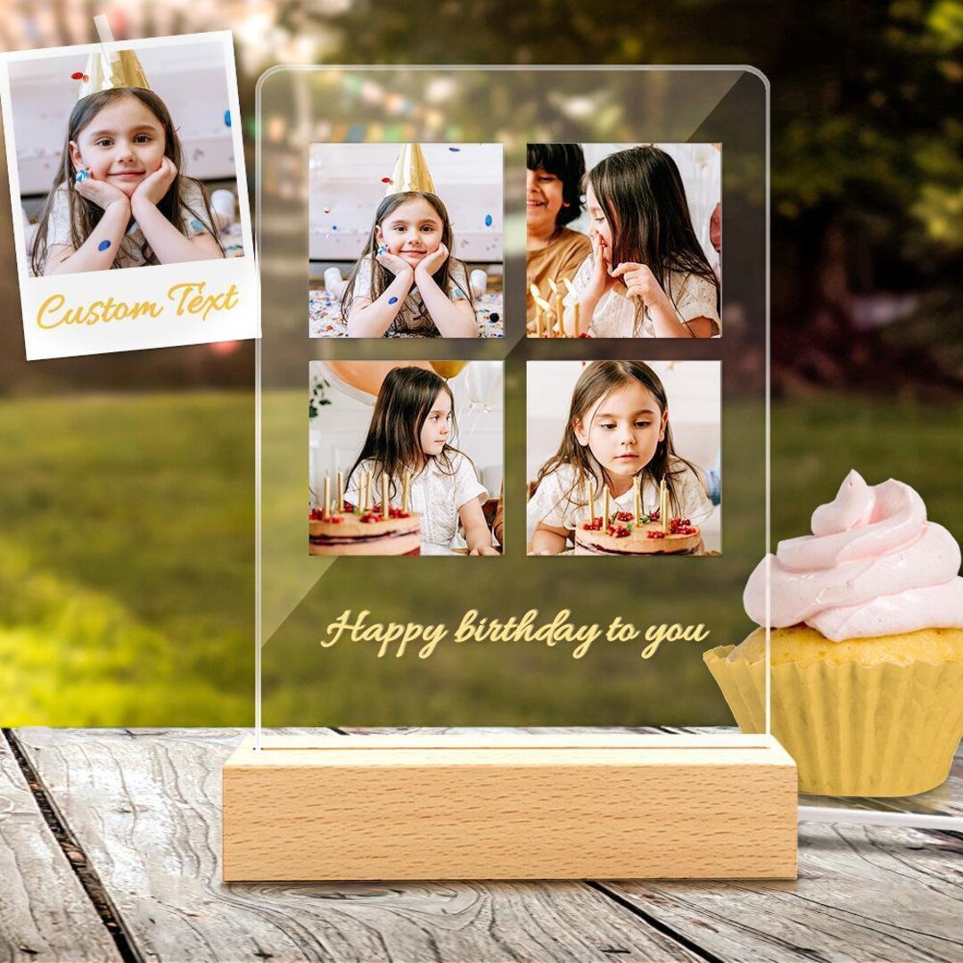 Custom Photo Plaque Personalized LED Lamp Kids Plaque Night - Etsy