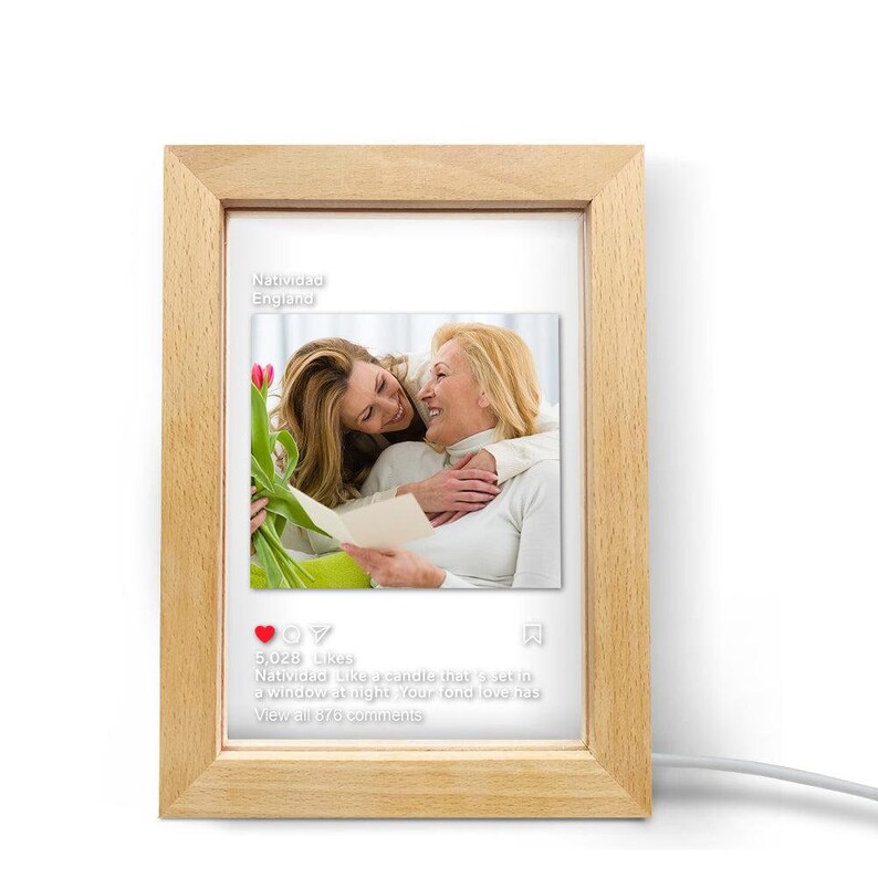Personalized Instagram Led Night Lamp Picture Frame Night Light, Custom ...