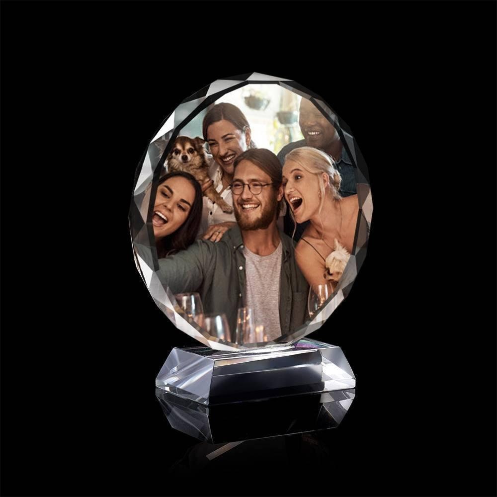 Custom Crystal Photo Frame Round 80mm, Custom Crystal Photo Frame Round ...