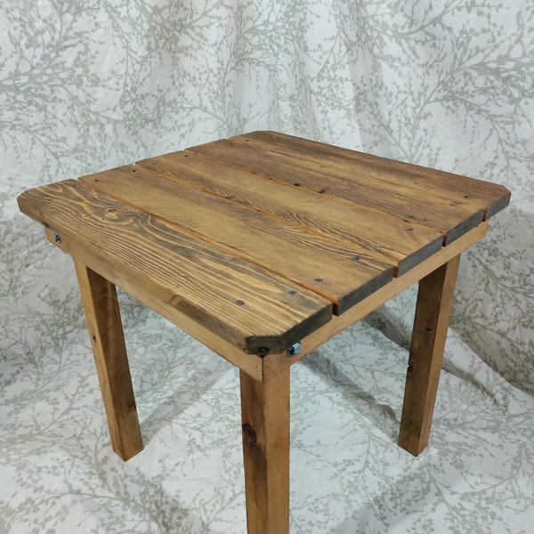 Reclaimed Wood End Table - Etsy