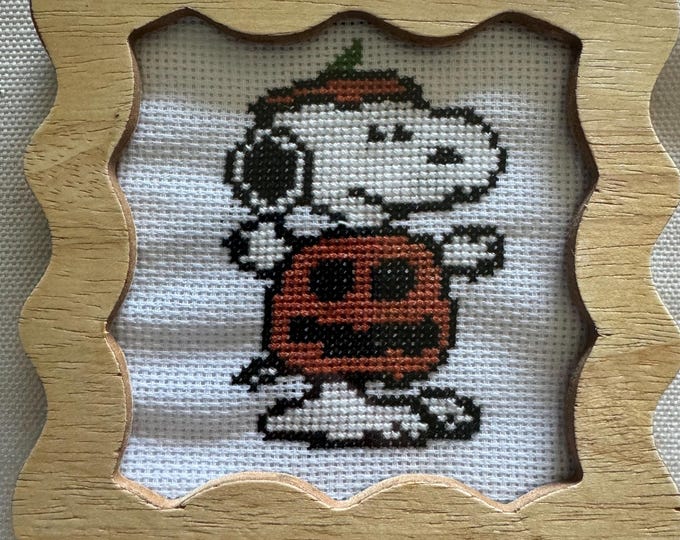 Snoopy Cross Stitch Picture - Etsy