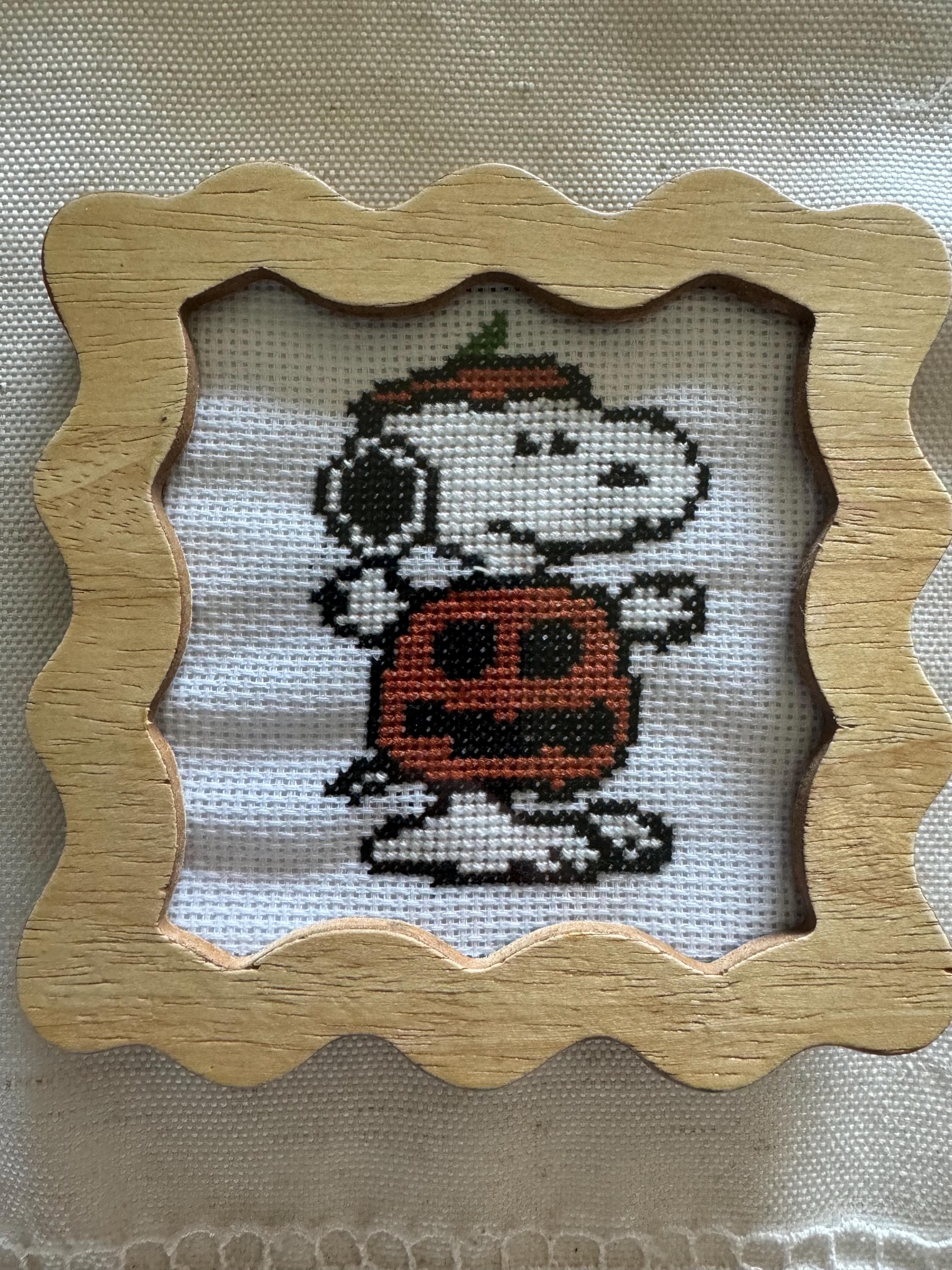 Snoopy Cross Stitch Picture - Etsy