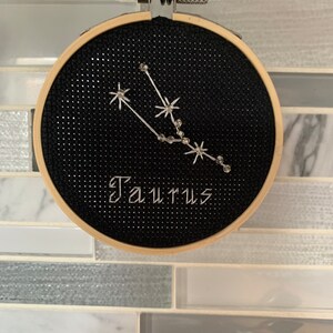 Taurus Constellation Embroidery - Etsy