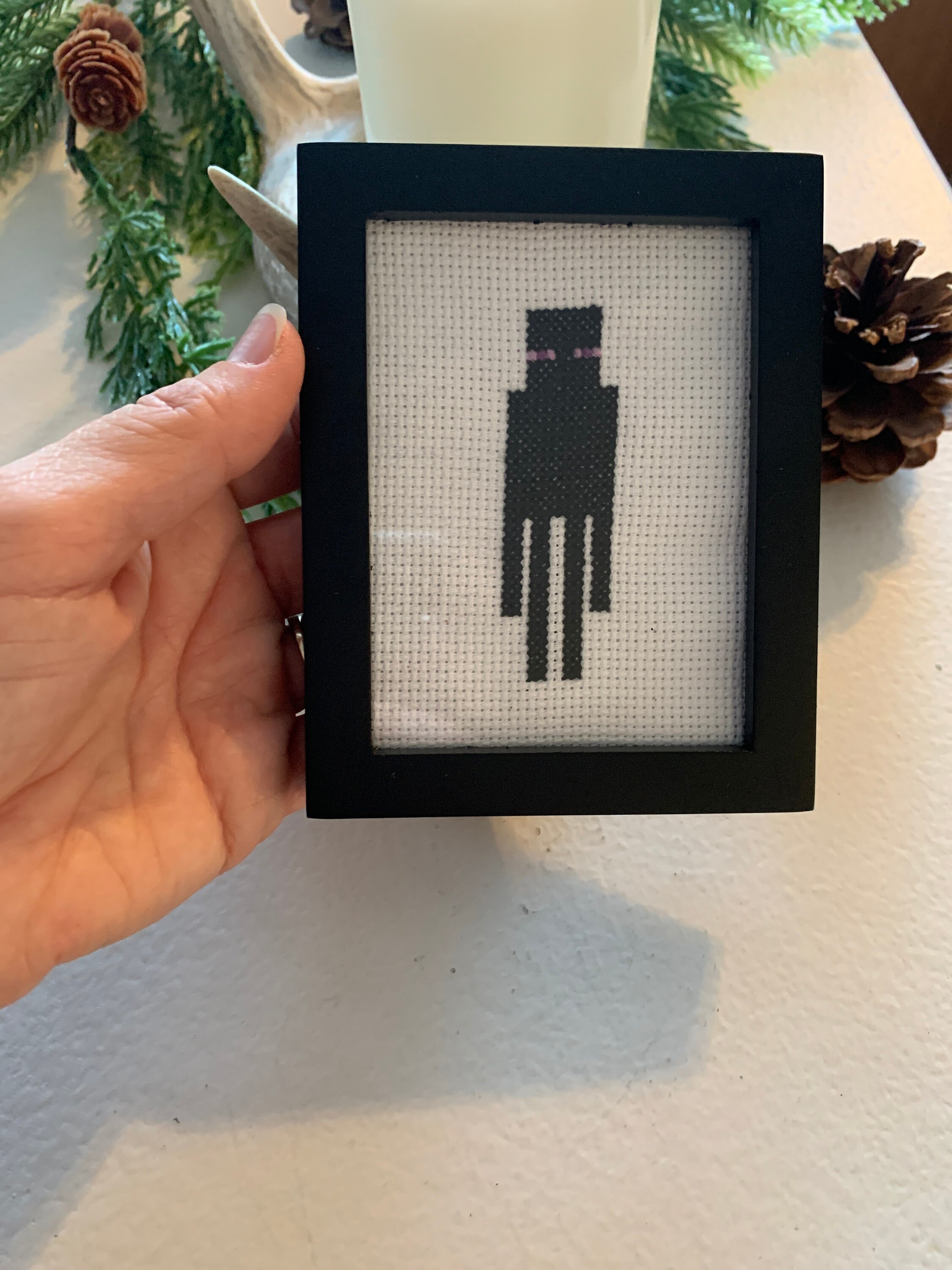 Enderman Cross Stitch Picture - Etsy
