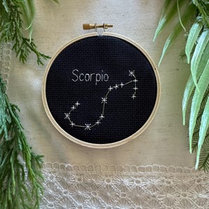 Scorpio Constellation Horoscope Embroidery - Etsy