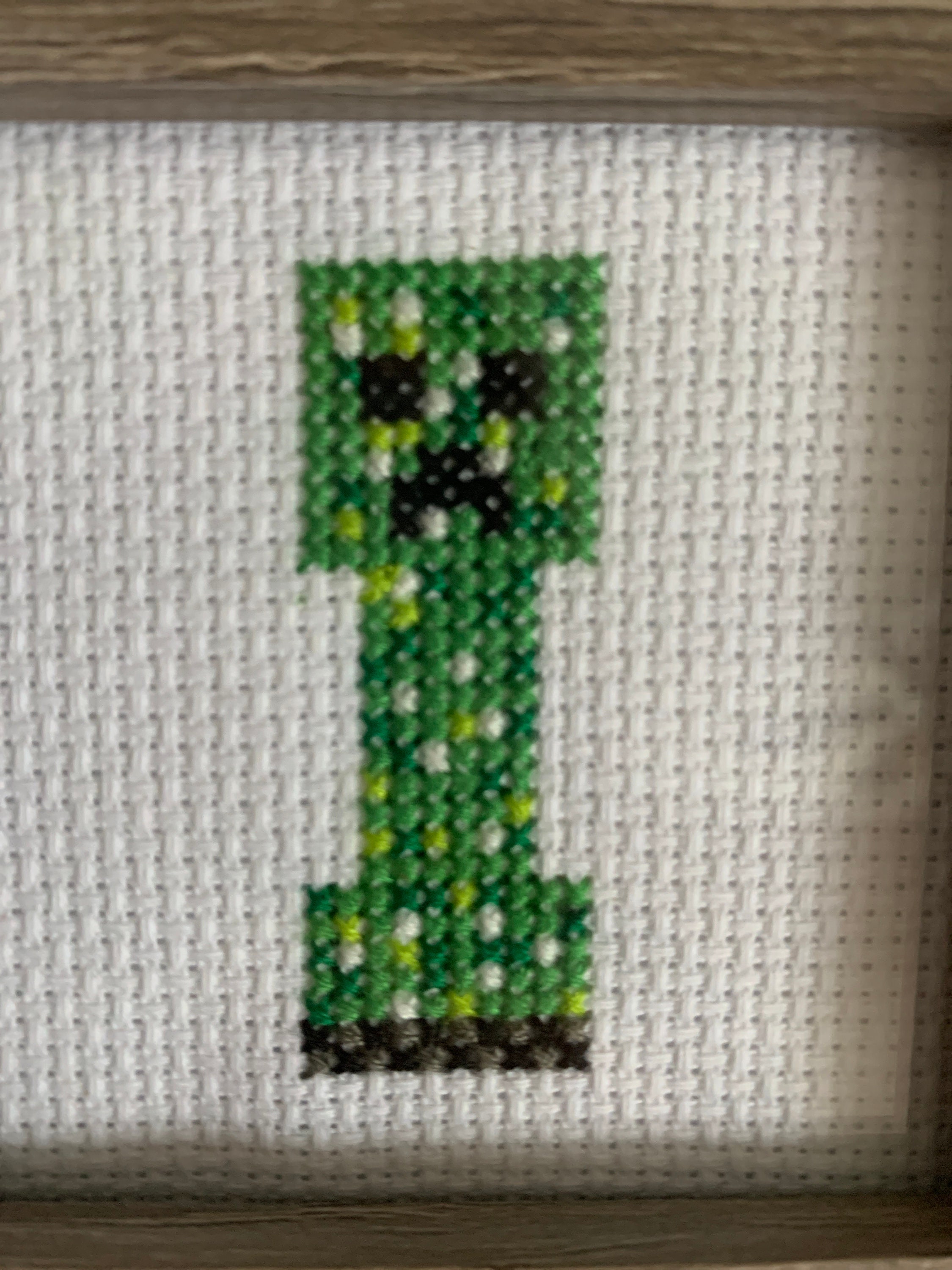 Minecraft Creeper Cross Stitch Picture - Etsy