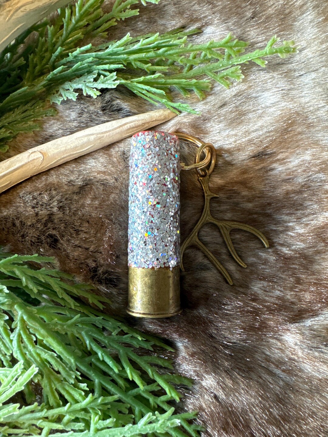 12 Gauge Silver Glitter Shotgun Shell Keychain - Etsy