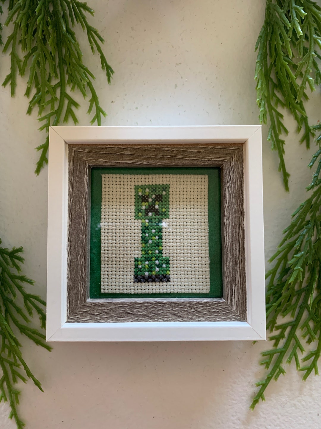 Minecraft Creeper Cross Stitch Picture - Etsy