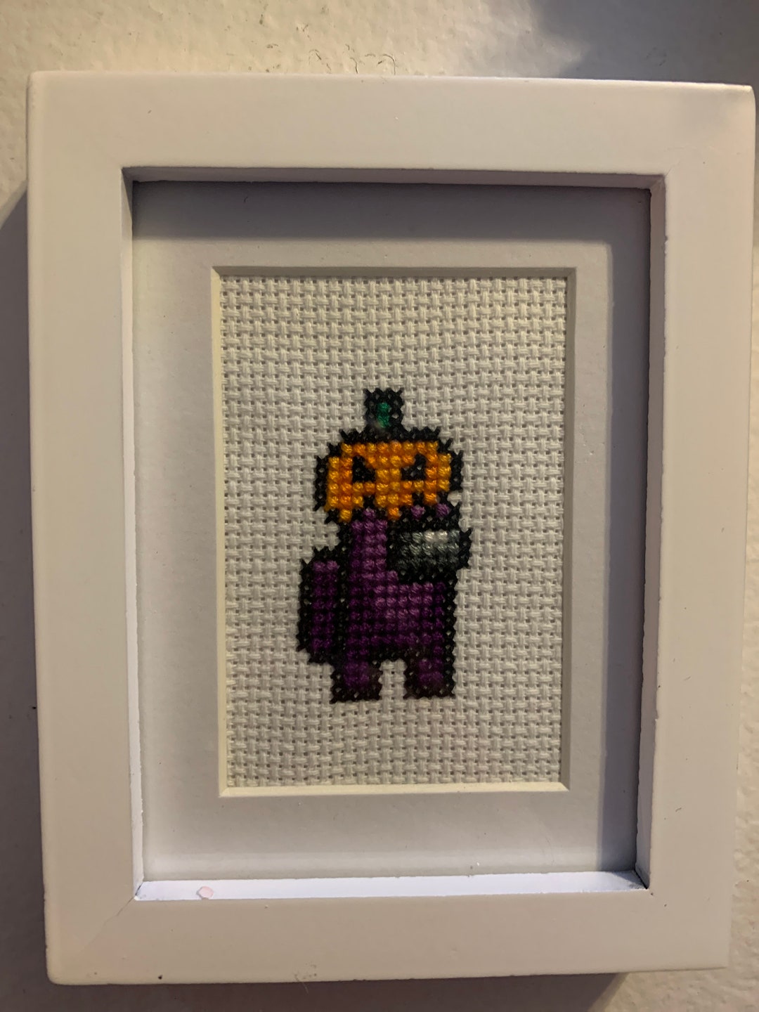 Purple Among Us Character Cross Stitch Picture - Etsy