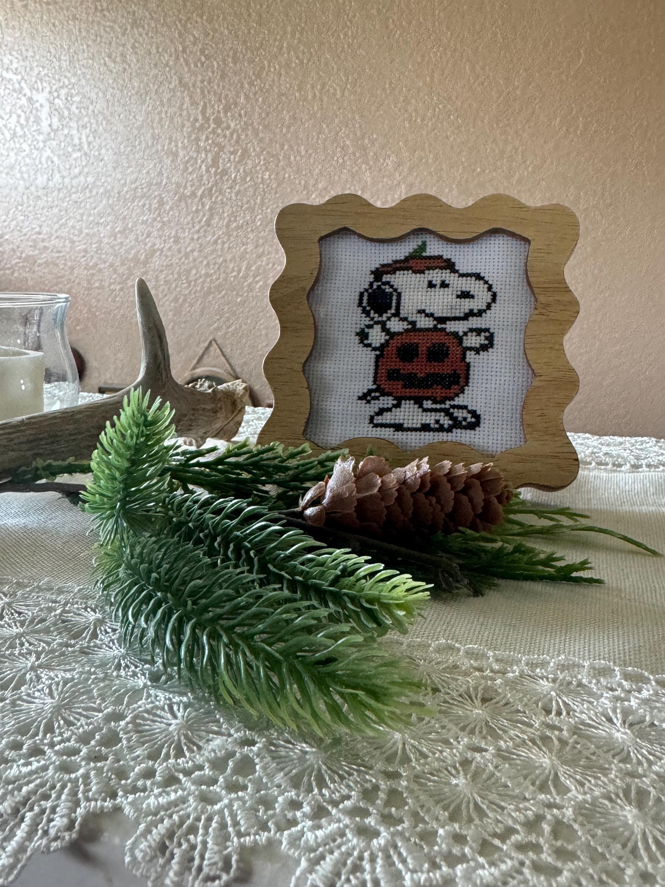 Snoopy Cross Stitch Picture - Etsy