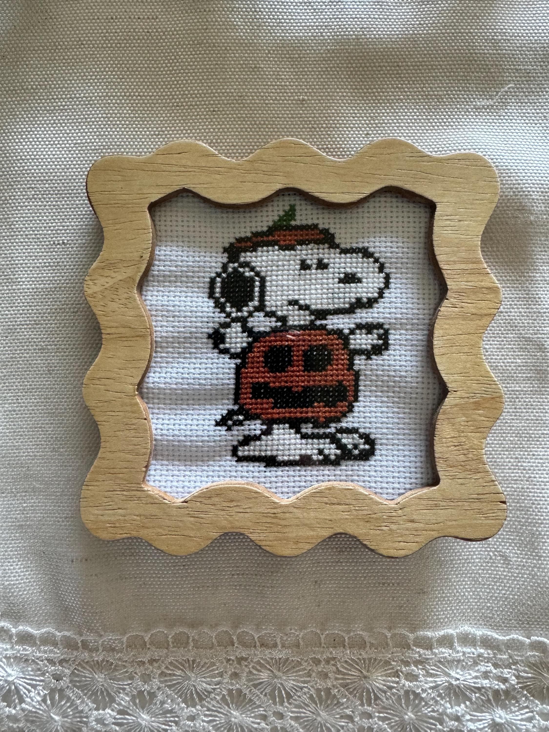 Snoopy Cross Stitch Picture - Etsy