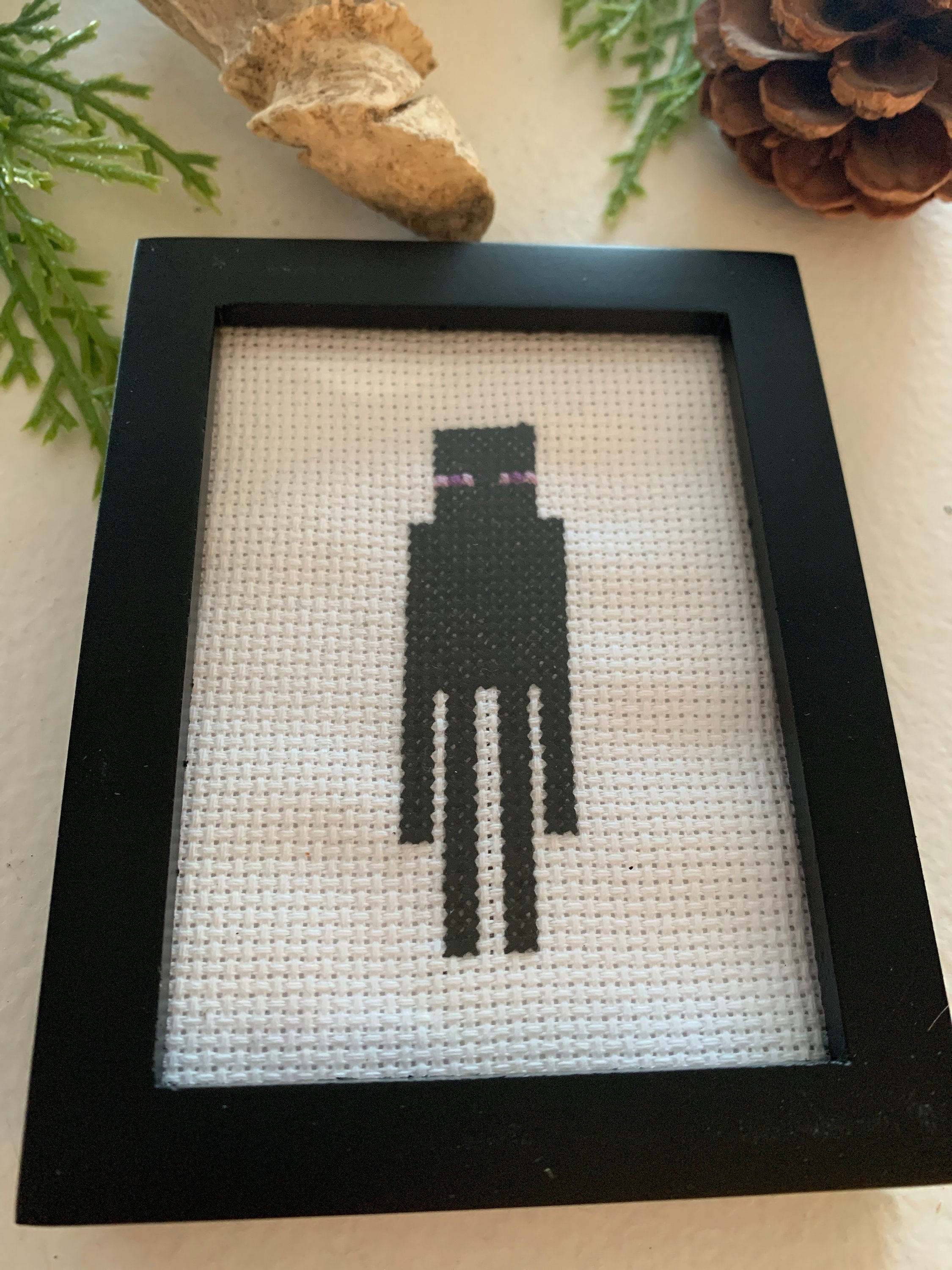 Enderman Cross Stitch Picture - Etsy