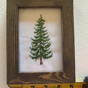 Pine Tree Cross Stitch Picture - Etsy