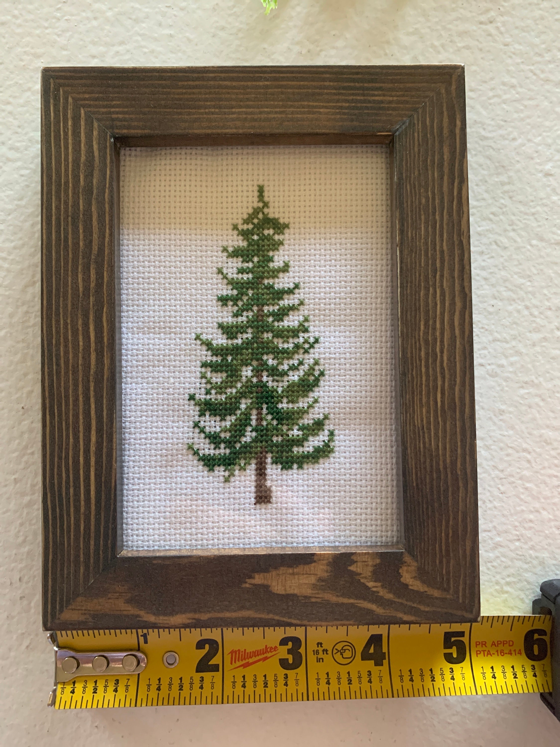Pine Tree Cross Stitch Picture - Etsy
