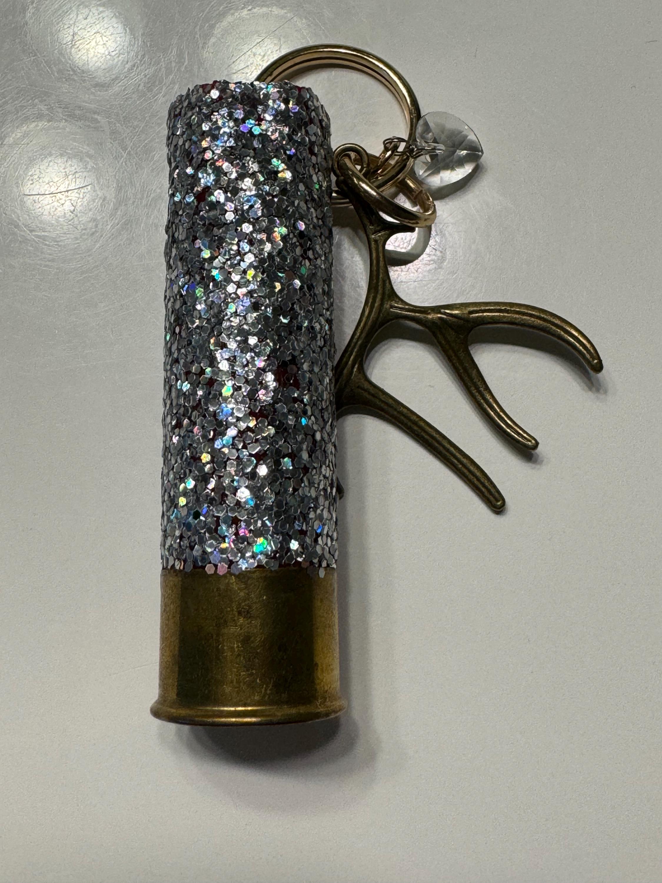 12 Gauge Silver Glitter Shotgun Shell Keychain - Etsy