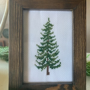 Pine Tree Cross Stitch Picture - Etsy