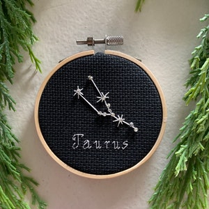 Taurus Constellation Embroidery - Etsy
