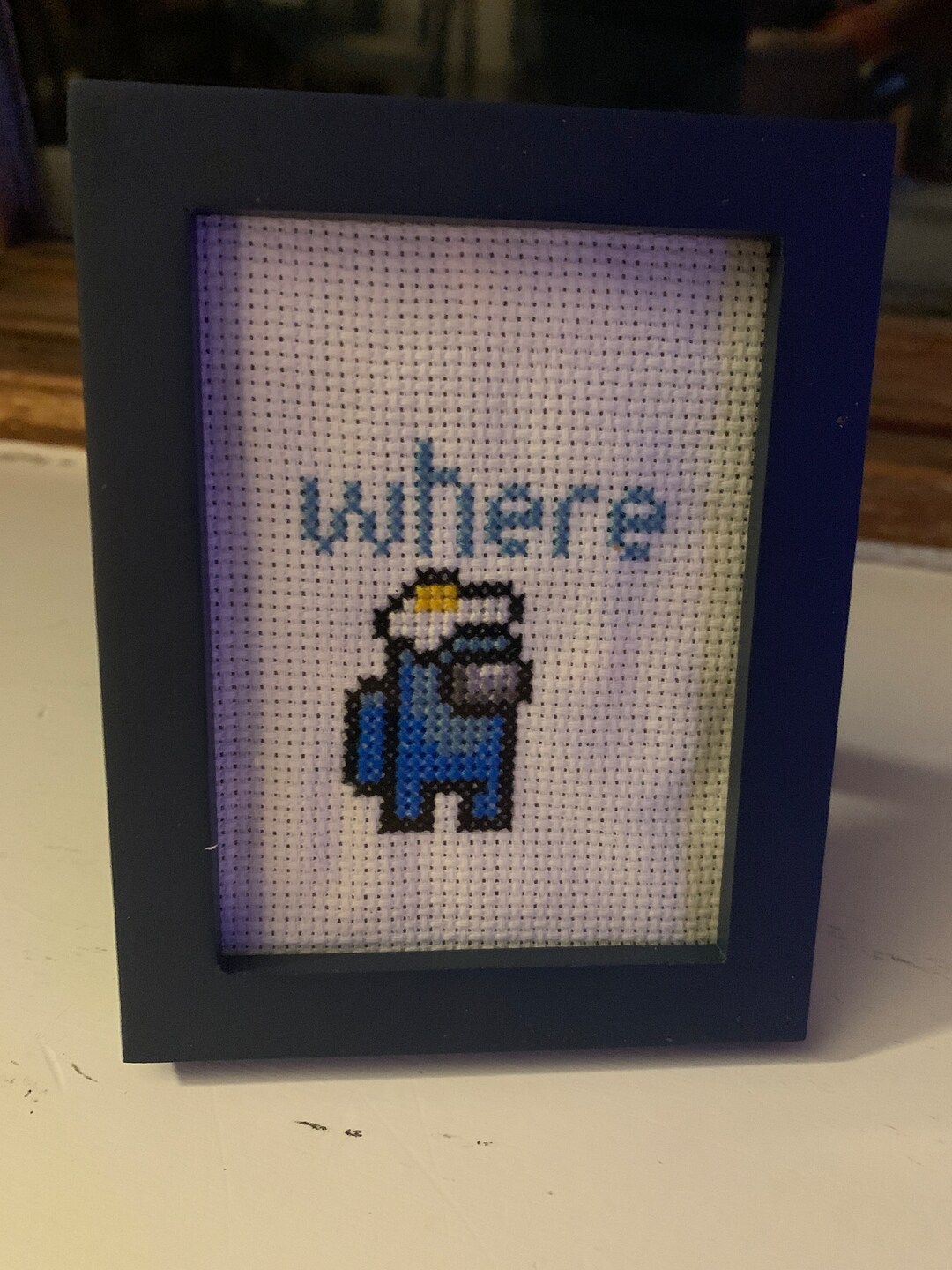 Blue Among Us Character Cross Stitch Picture - Etsy