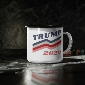 Retro Trump Supporter Enamel Camp Cup, Support Trump Mug, Republican ...