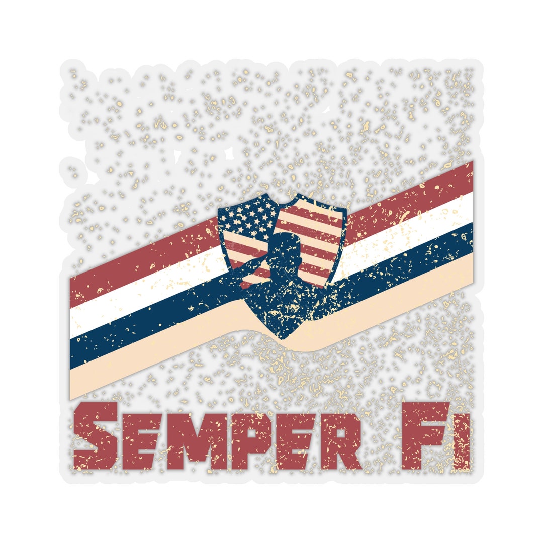 Semper Fi Sticker, Fourth of July Decor, 4th of July Party Favor ...