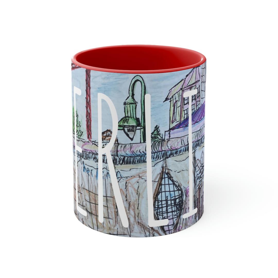 Berlin Wall Coffee Mug, Oringial Artwork Cermanic Mug, Germany Coffee ...