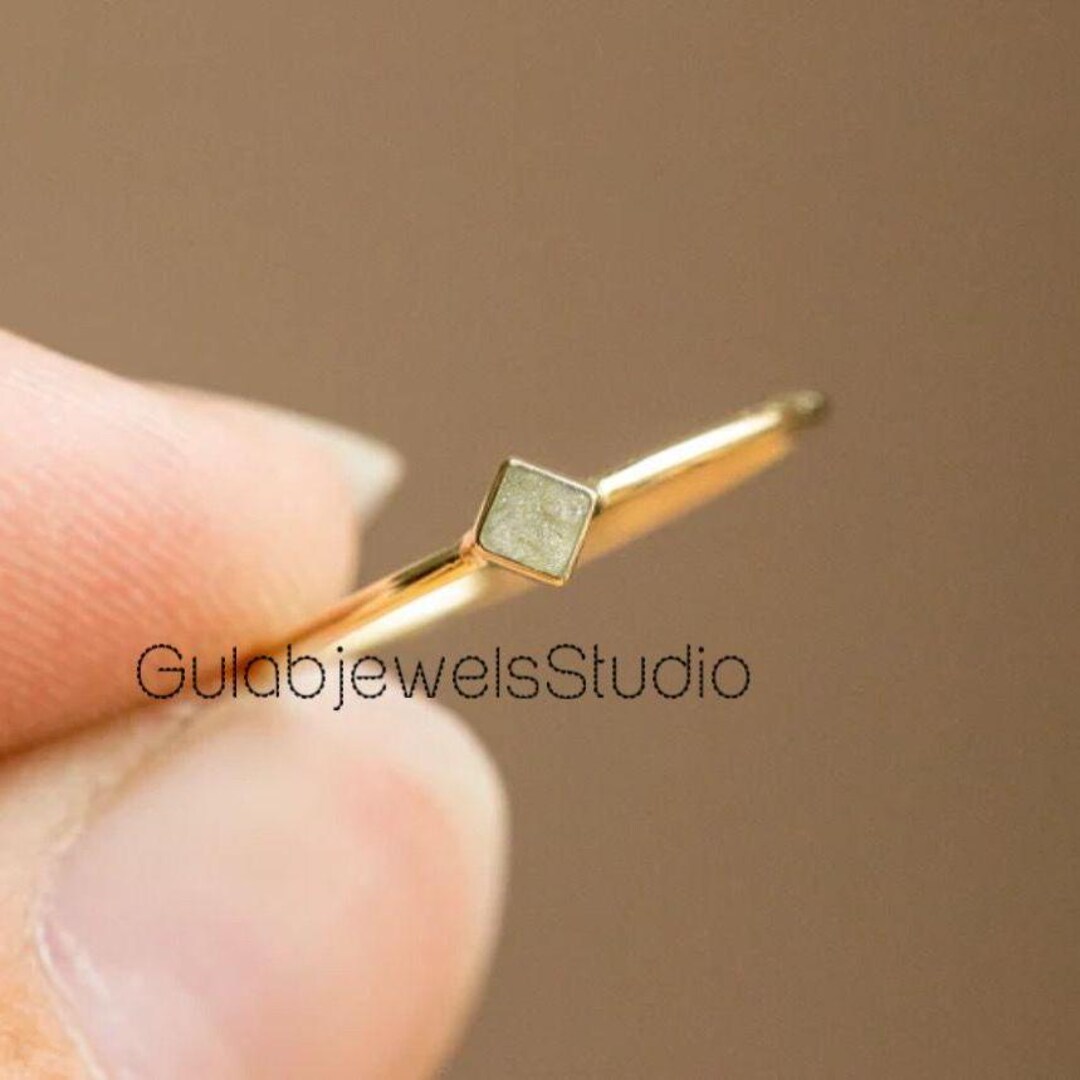 Libyan Desert Glass Engagement Ring, Silver Jewelry Libyan Glass Ring ...