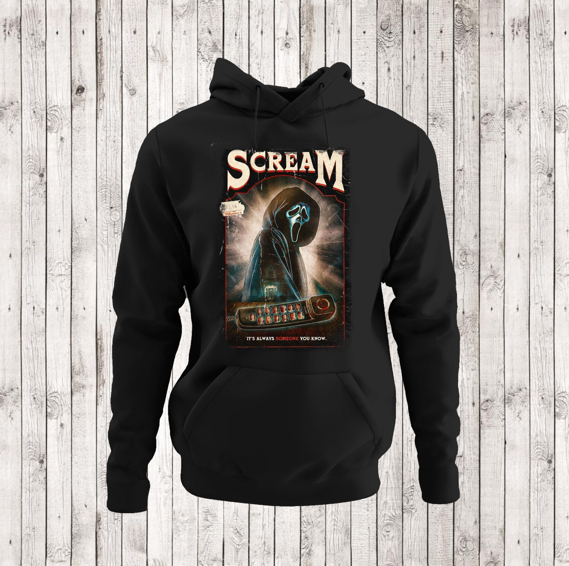 Let's Watch Scary Movie SCREAM Retro Sweatshirt, Movie Scary Horror ...