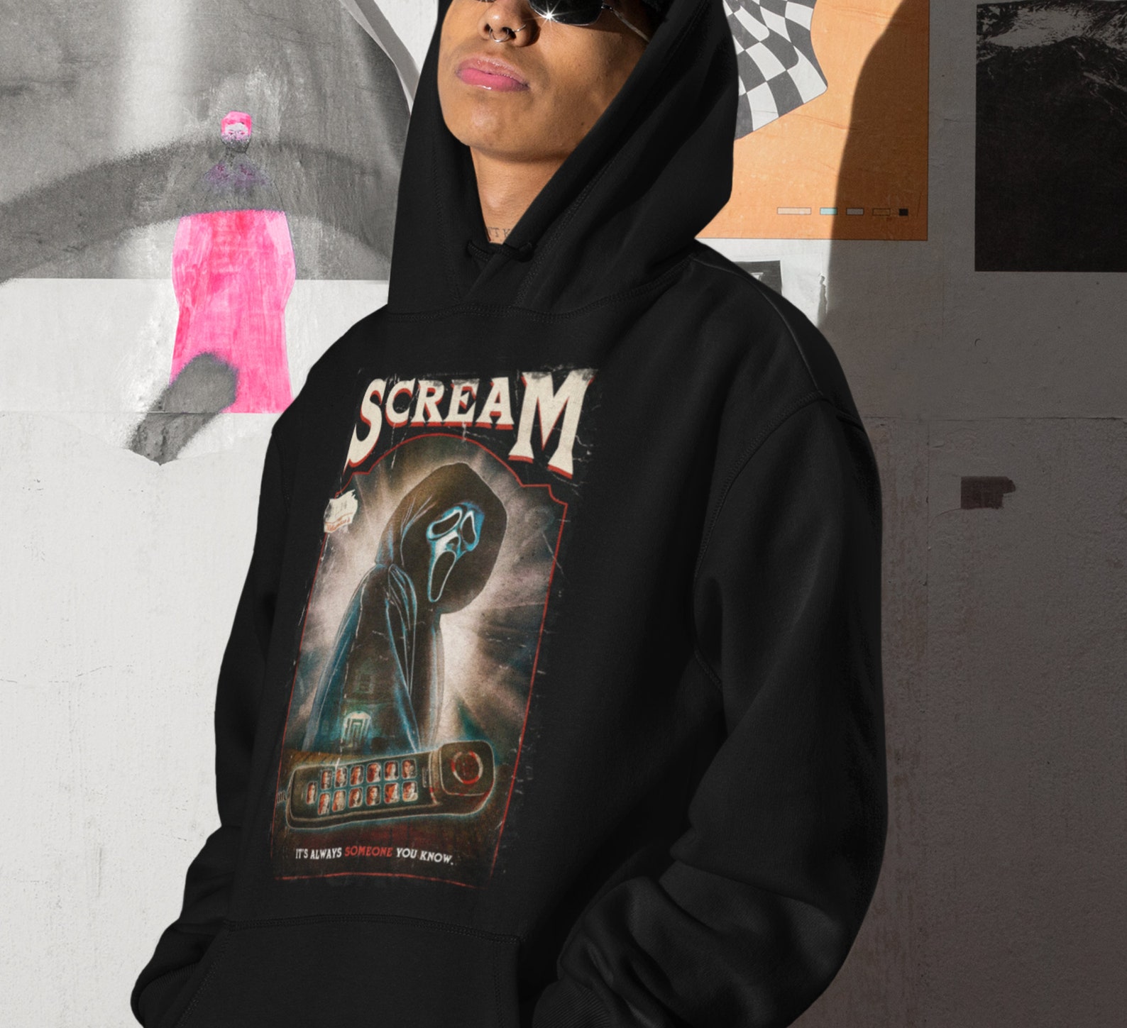 Let's Watch Scary Movie SCREAM Retro Sweatshirt, Movie Scary Horror ...