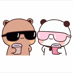Cool Panda Bear Bubu Dudu Wearing Sunglasses Sweatshirt Hoodie Cute ...
