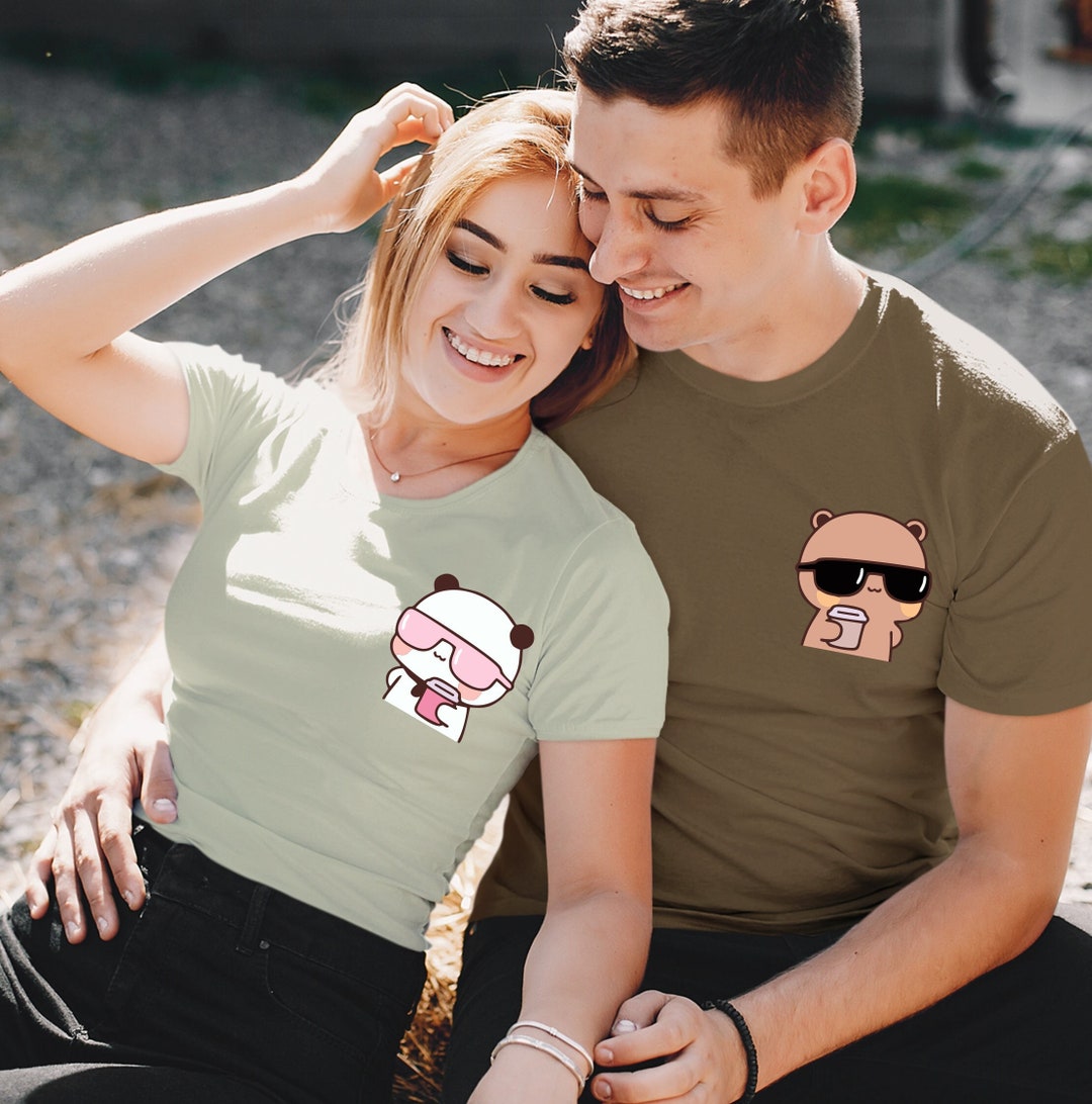 Bubu Dudu Couple Tshirt, Cool Panda Bear Wearing Sunglasses Tshirt Cute ...
