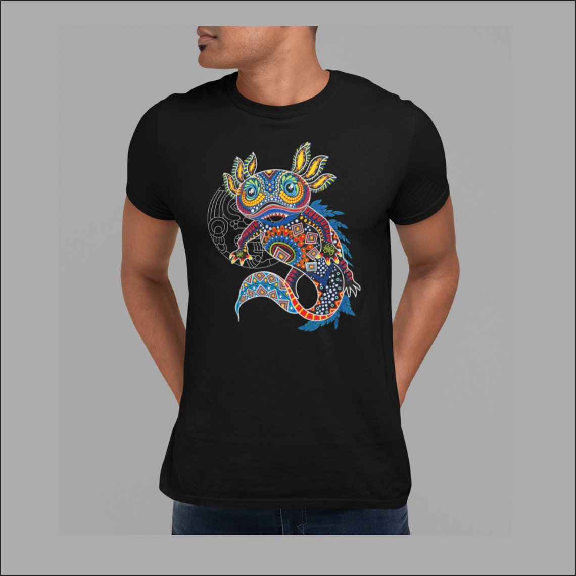 Axolotl Art Aztec Art Print Axolotl Shirt Meksika Tshirt - Etsy