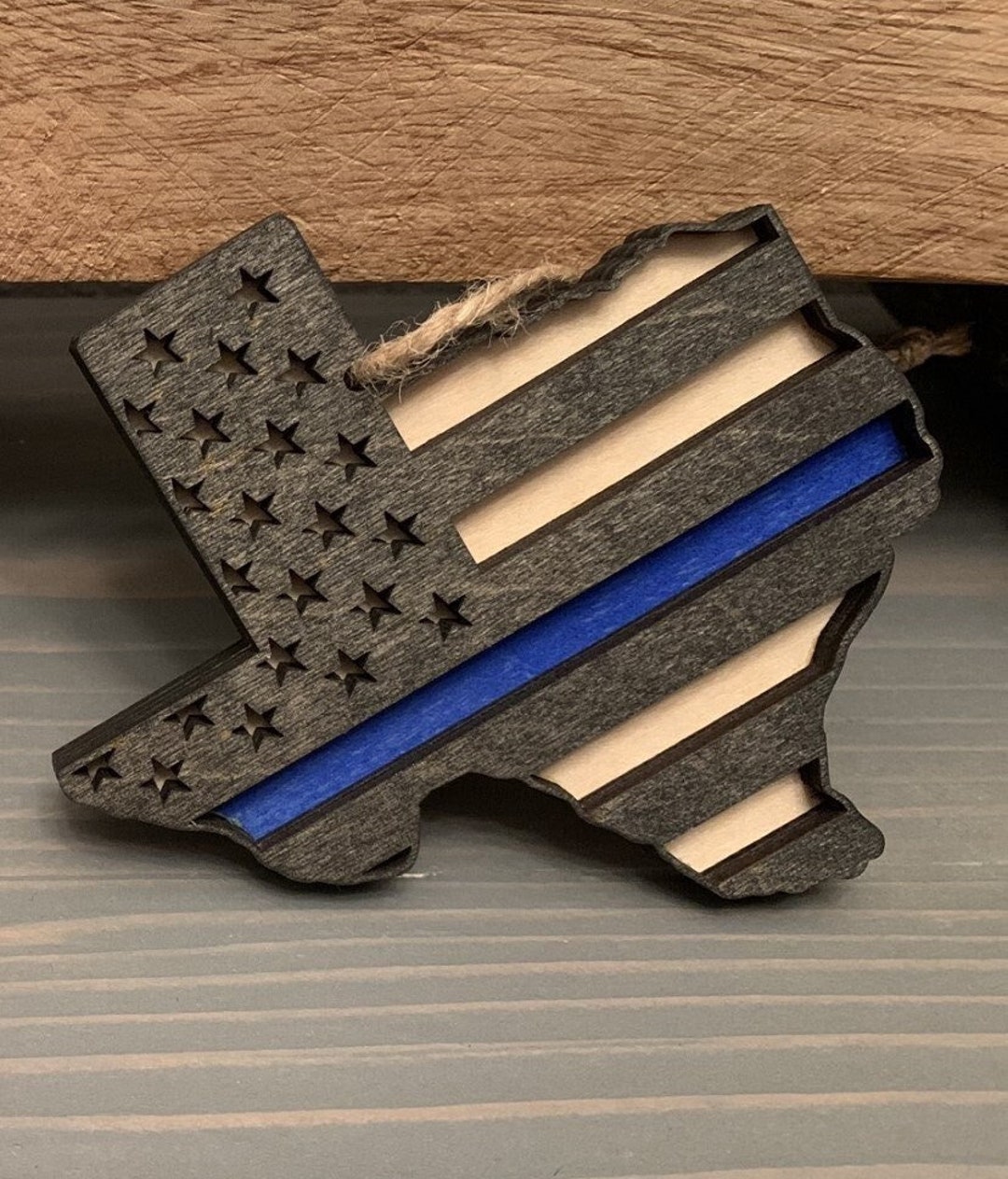 Police Officer Gift, Thin Blue Line, Police Officer Christmas Ornament ...