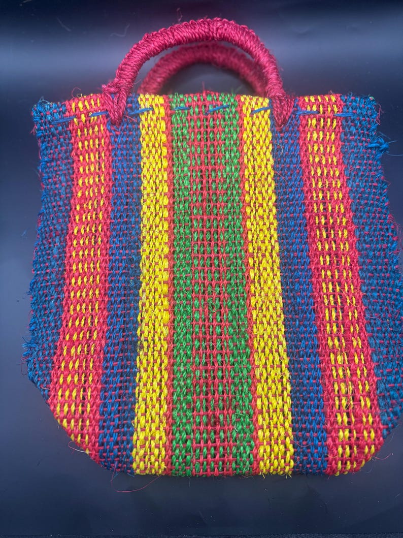 Handwoven Colorful Straw Bag - Etsy