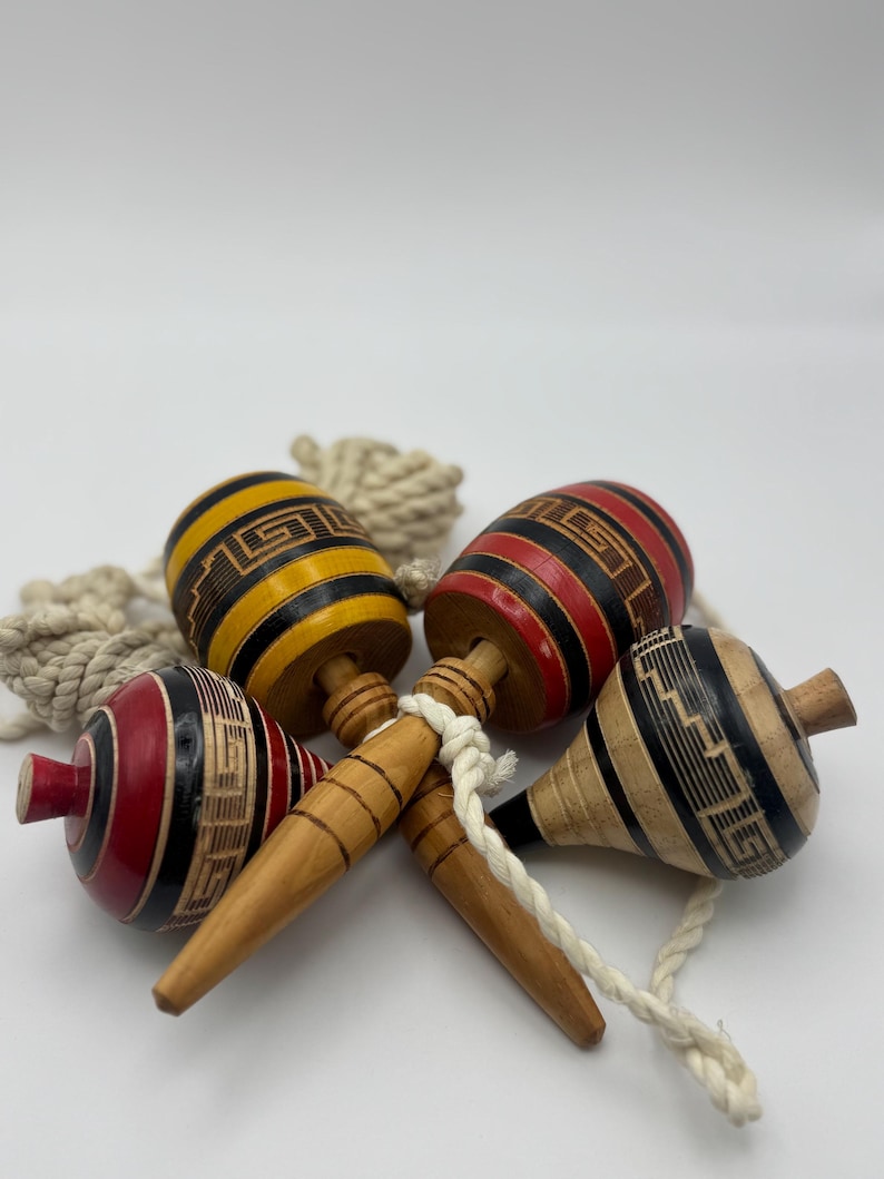 Mexican Wooden Handcrafted Toys | Balero | Trompo - Etsy