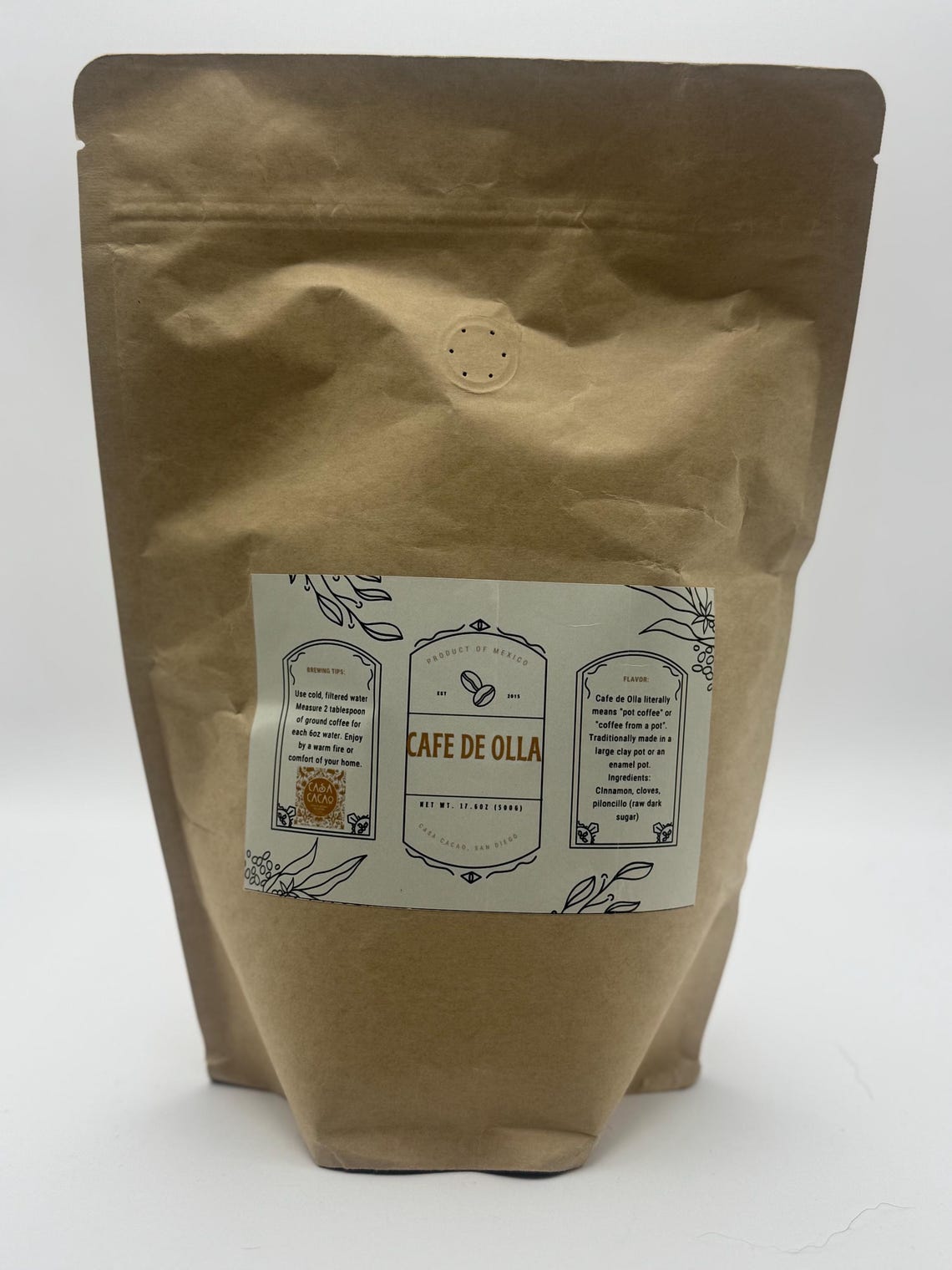 Café De Olla | Traditional Mexican Coffee Blend L Ready to Brew. 17.6oz ...