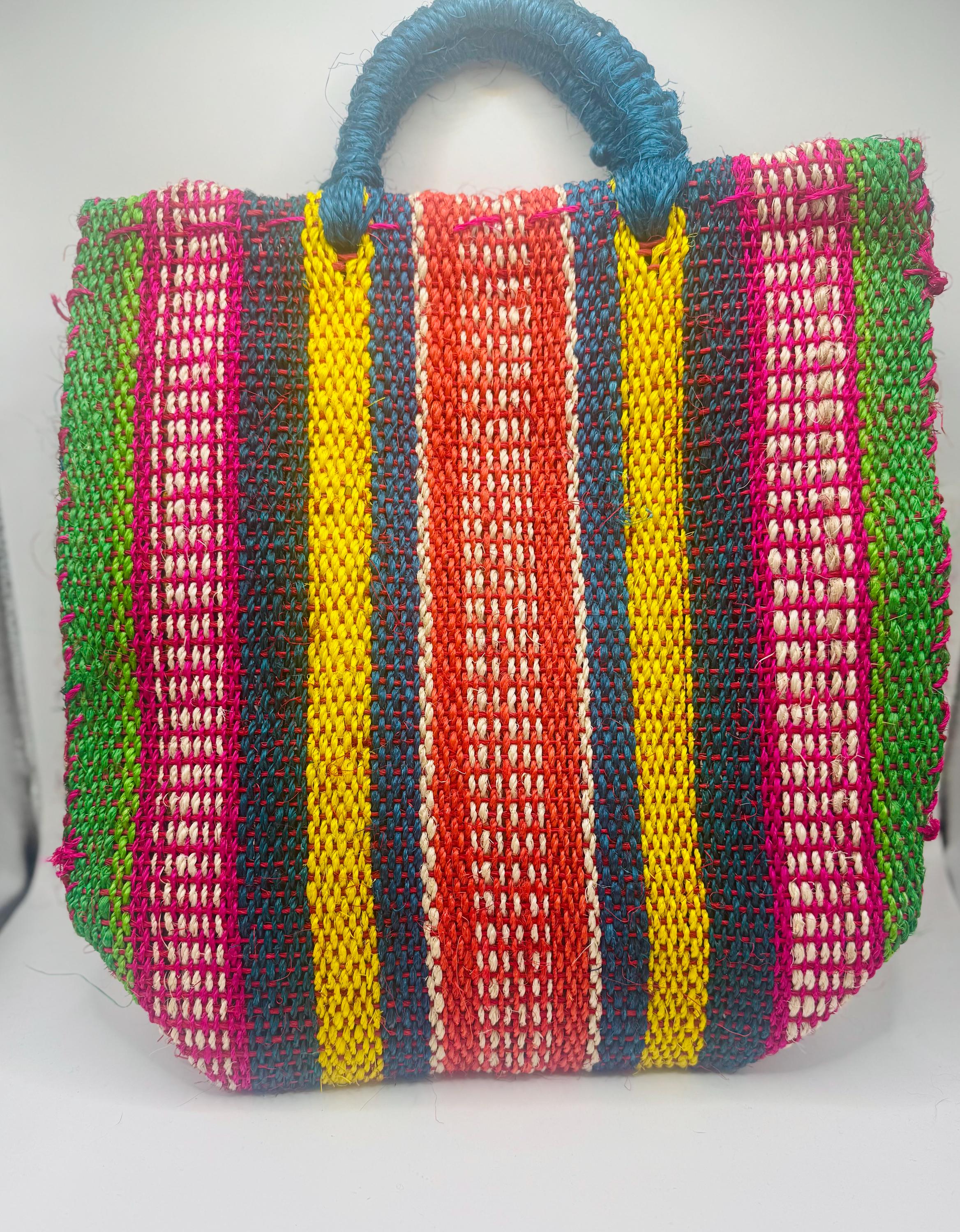 Handwoven Colorful Straw Bag - Etsy