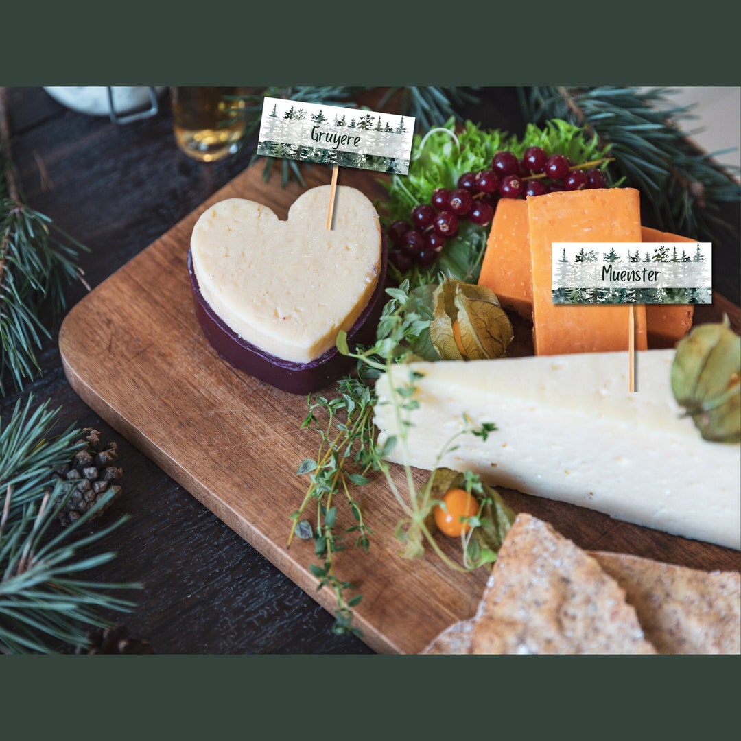 Cheese Labels for Christmas Charcuterie Boards, Cheese Plate Markers ...