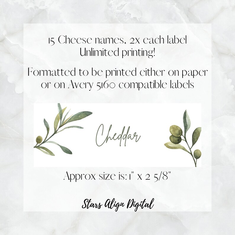 Cheese Labels for Charcuterie Boards, Cheese Plate Markers, Dinner Host ...