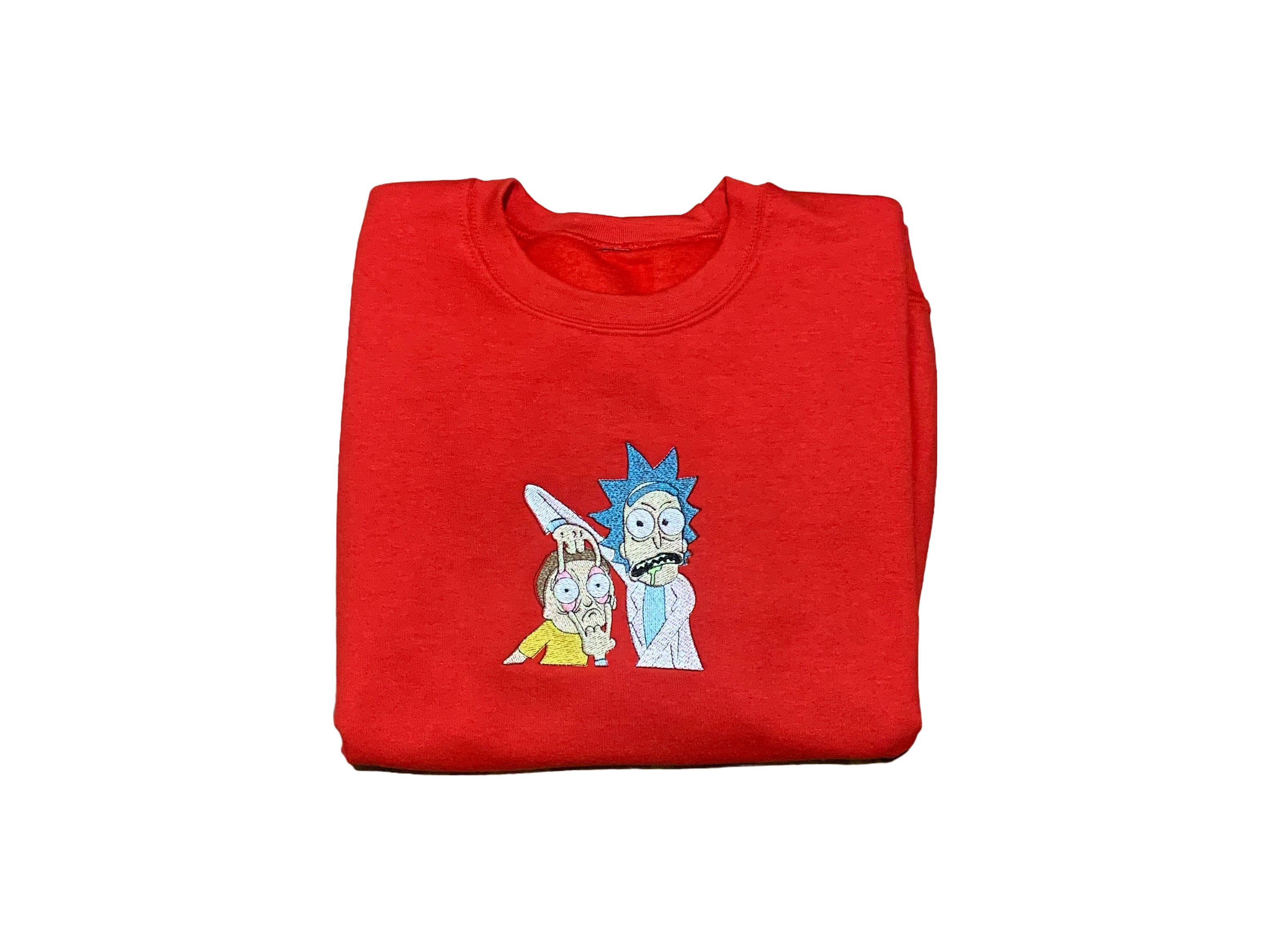 Custom Inspired Rick and Morty Sweatshirt/crewneck embroidered - Etsy