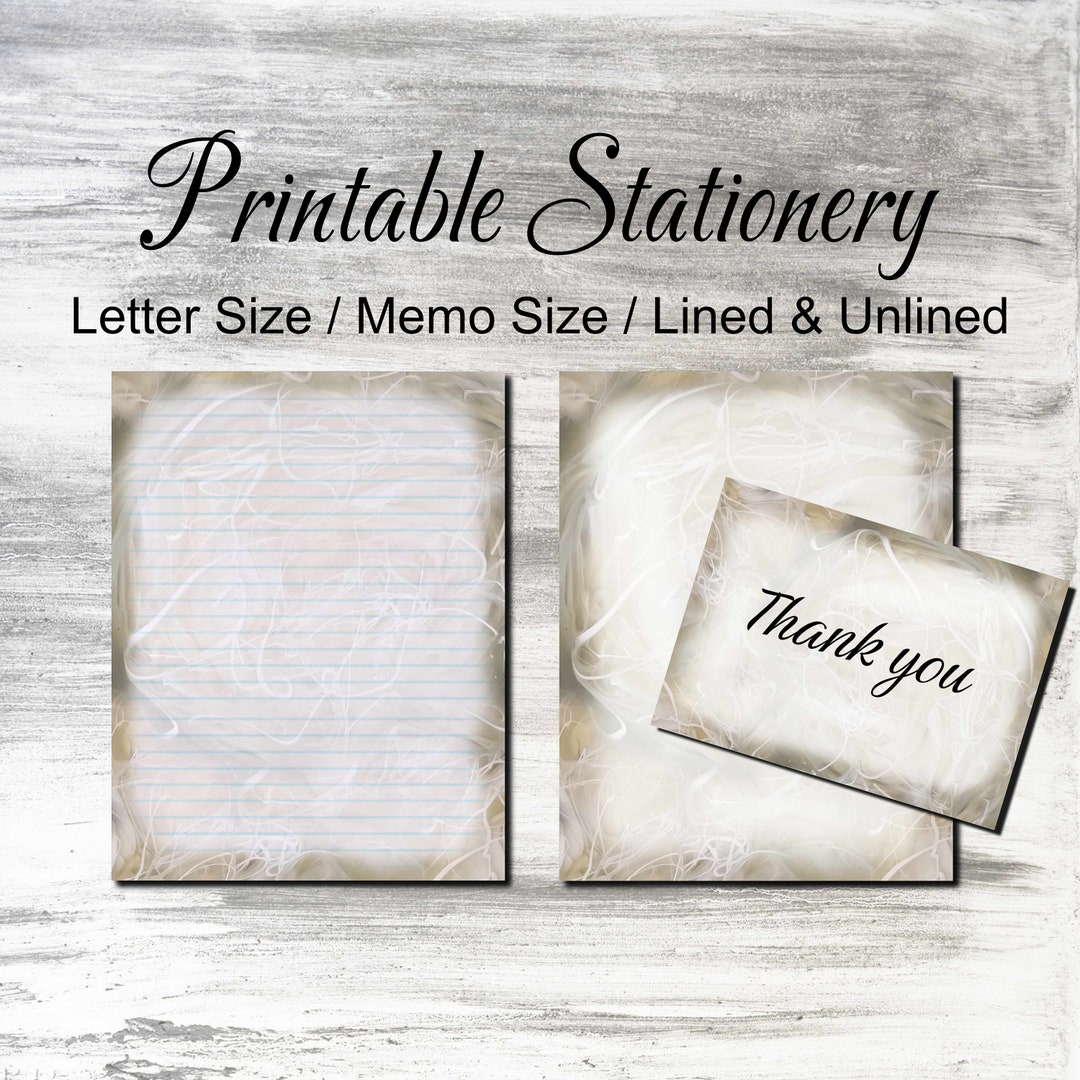 Swirling Beige Printable Stationery Instant Download 300 DPI - Etsy