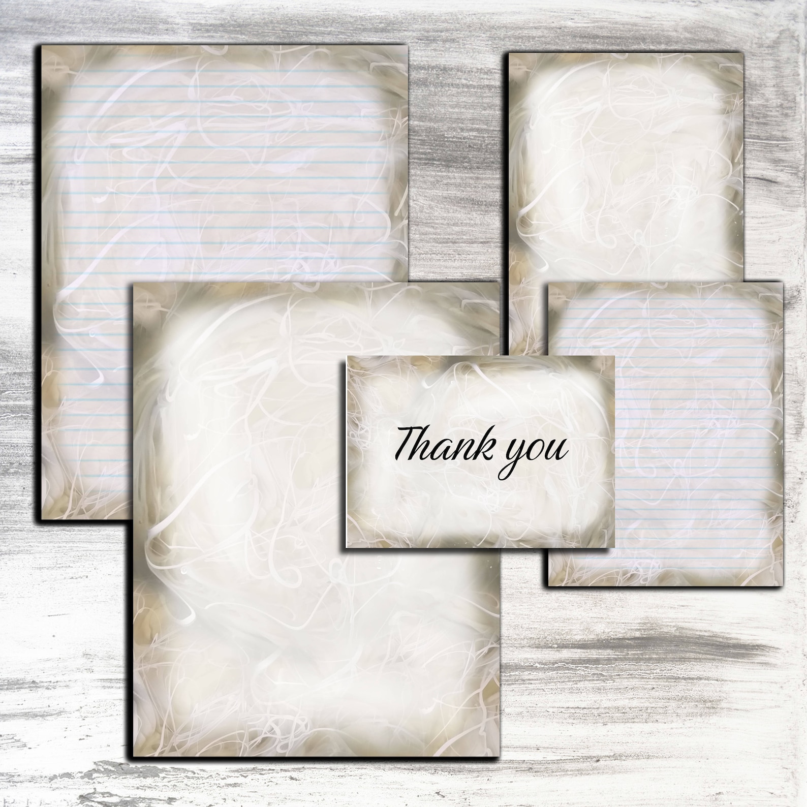 Swirling Beige Printable Stationery Instant Download 300 DPI - Etsy