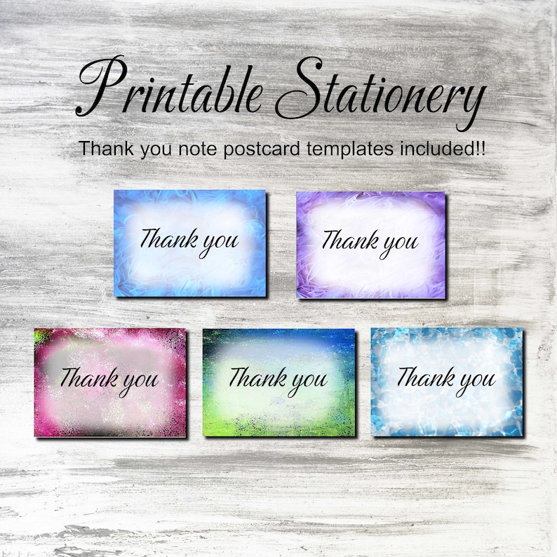 Colored Paper BUNDLE Printable Stationary Instant Download - Etsy