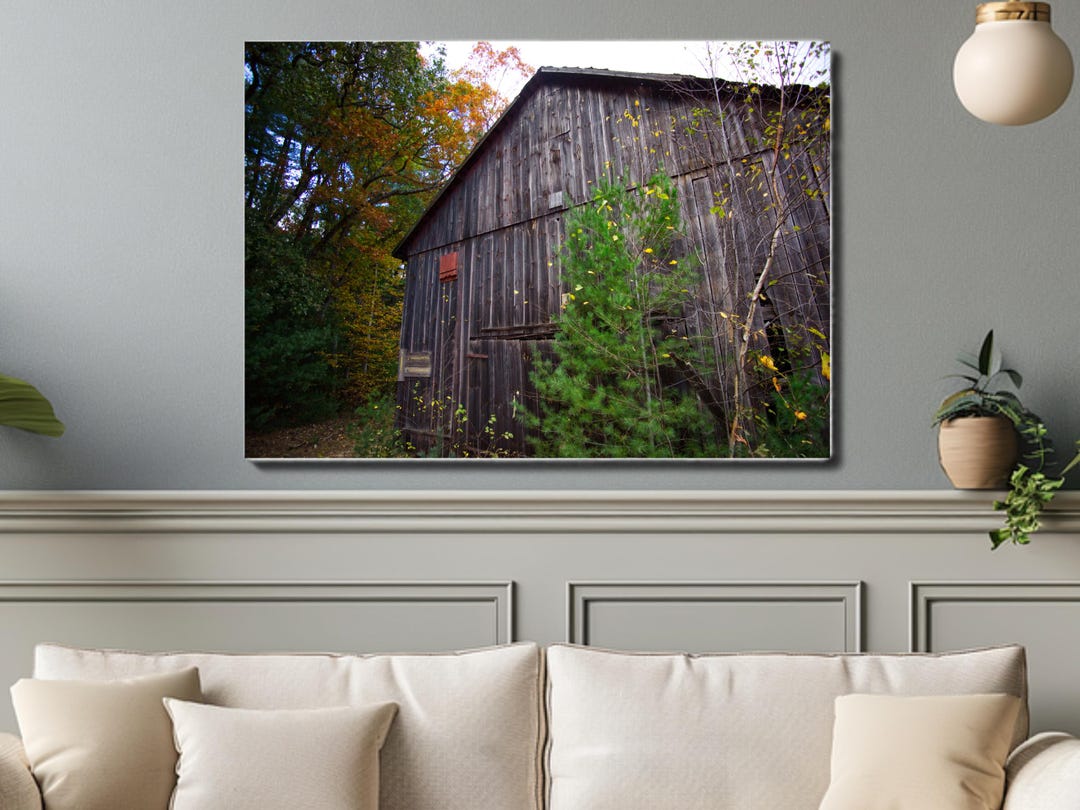 New England Barn Canvas Wall Art | Rustic Farmhouse Decor | Canvas ...