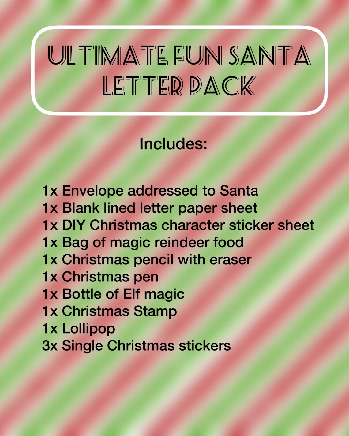 Ultimate Fun Christmas Santa Letter Pack - Etsy